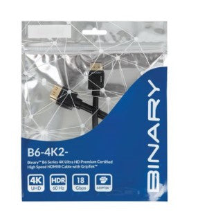 Binary B6 Series 4K2 Ultra HD Premium Certified High Speed HDMI Cable ...